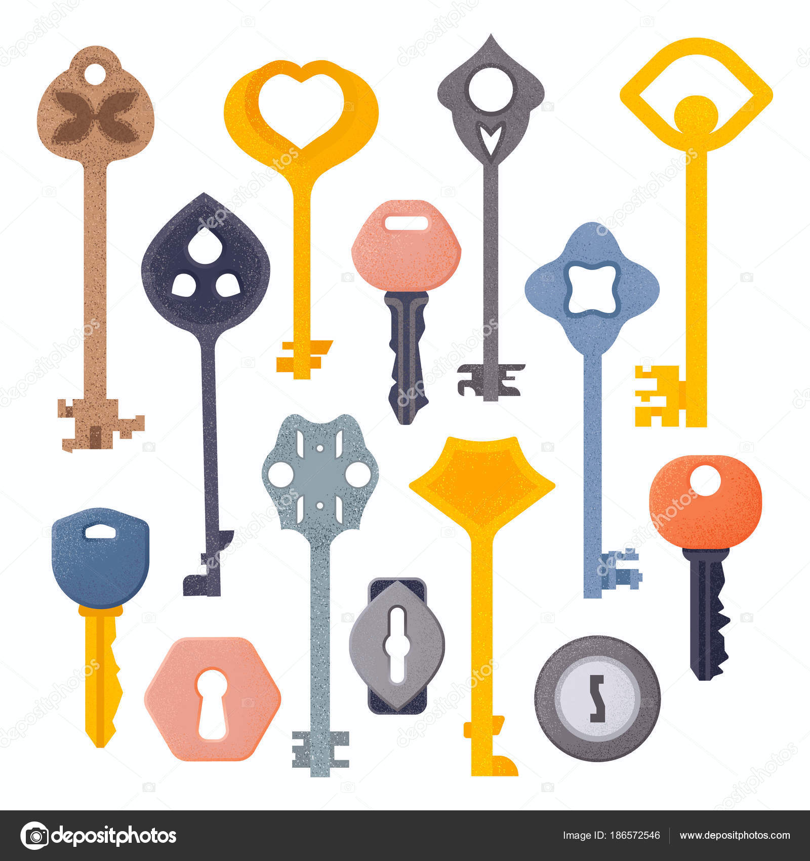 Set of keys Stock Vector Image by ©Naumas #186572546