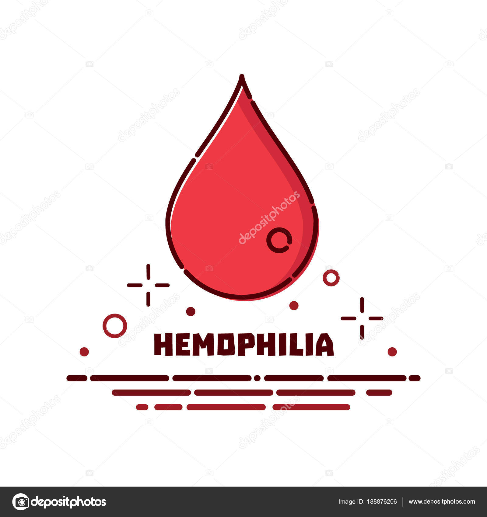 Hemophilia cartoon poster Stock Vector Image by ©Naumas #188876206