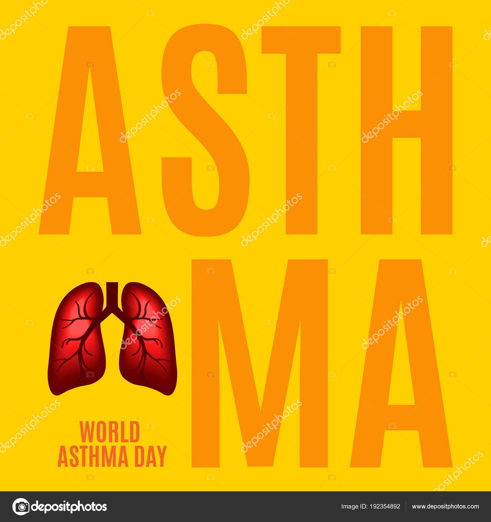 Asthma awareness poster Stock Vector by ©Naumas 192354892