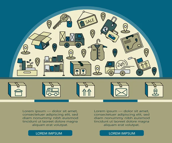 Set of modern flat design icons on the topic of online shopping and ...