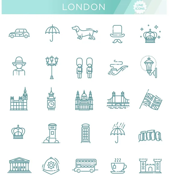 London icons set. England, thin line design Stock Vector Image by ...