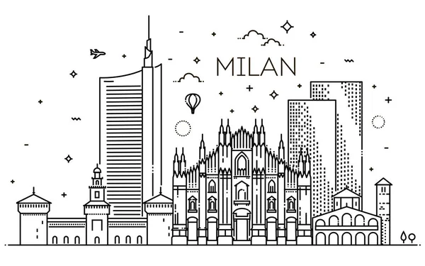 348 Milan skyline Vector Images | Depositphotos