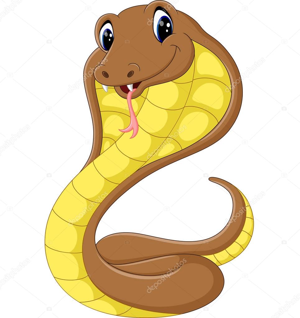 Lindo cobra serpiente dibujos animados Vector de stock #130134734 de ...