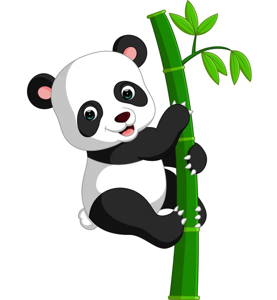 Clipart: climb a tree | Giant panda climbing tree — Stock Vector ...