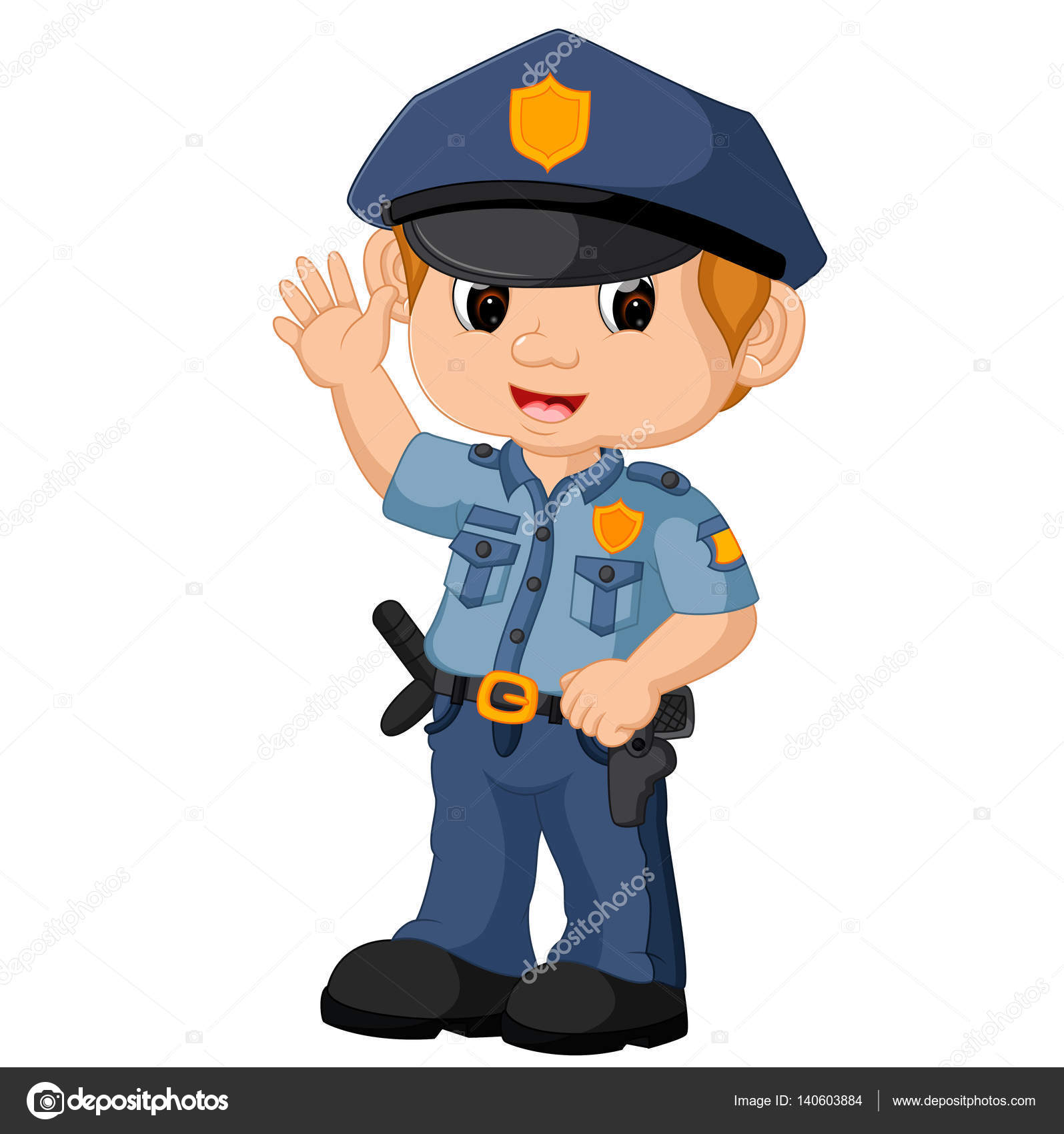Mladý policista kreslený Stock Vector by ©hermandesign2015@gmail.com ...