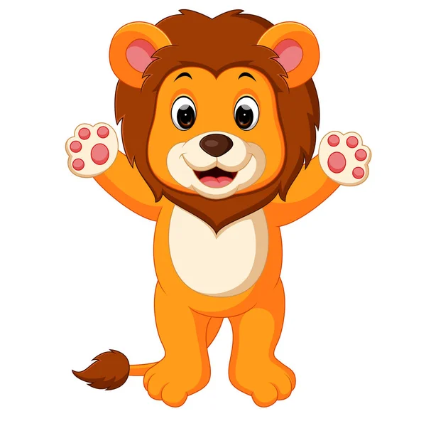 söt lejon tecknade promenader — Stock Vektor © tigatelu #37158905