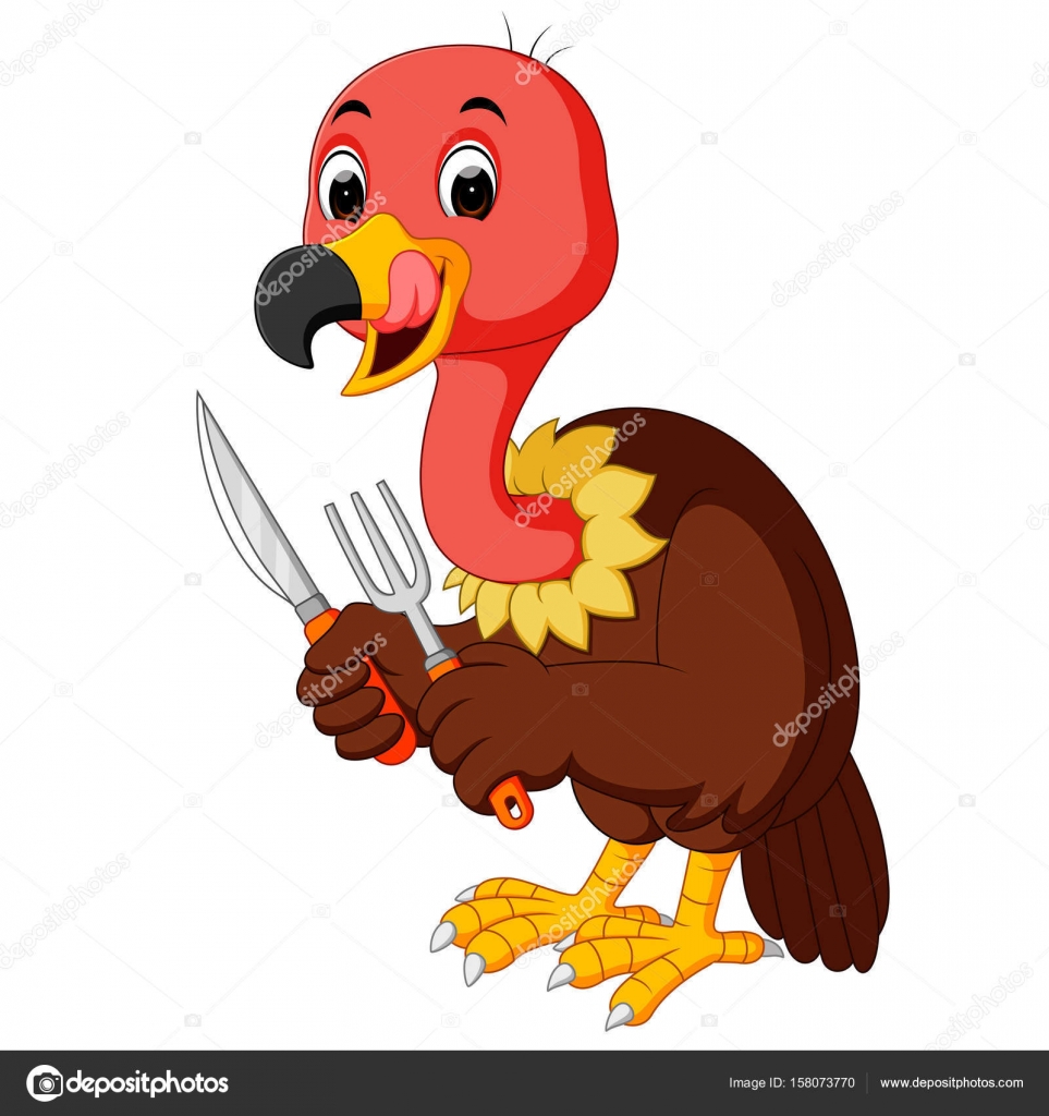 Vulture Bird Cartoon Premium Vector | Vulture Cartoon Animal