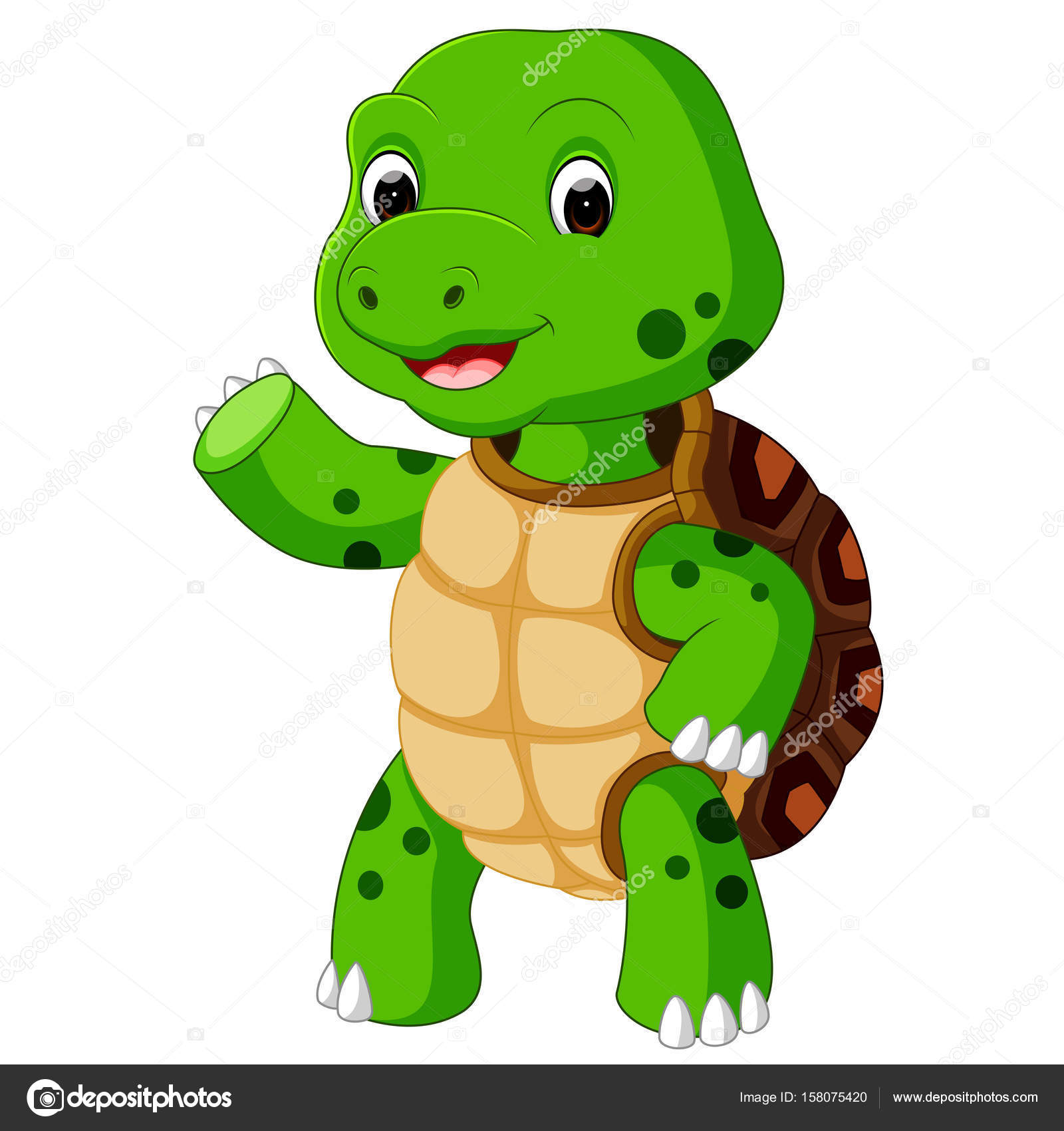 Lindo tortuga dibujos animados Vector de stock por ©hermandesign2015 ...