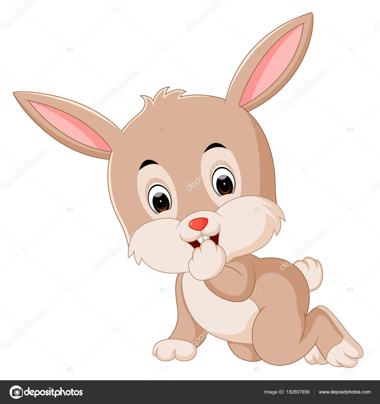 Illustration Cute Rabbit Cartoon Stock Vector by ©hermandesign2015 ...