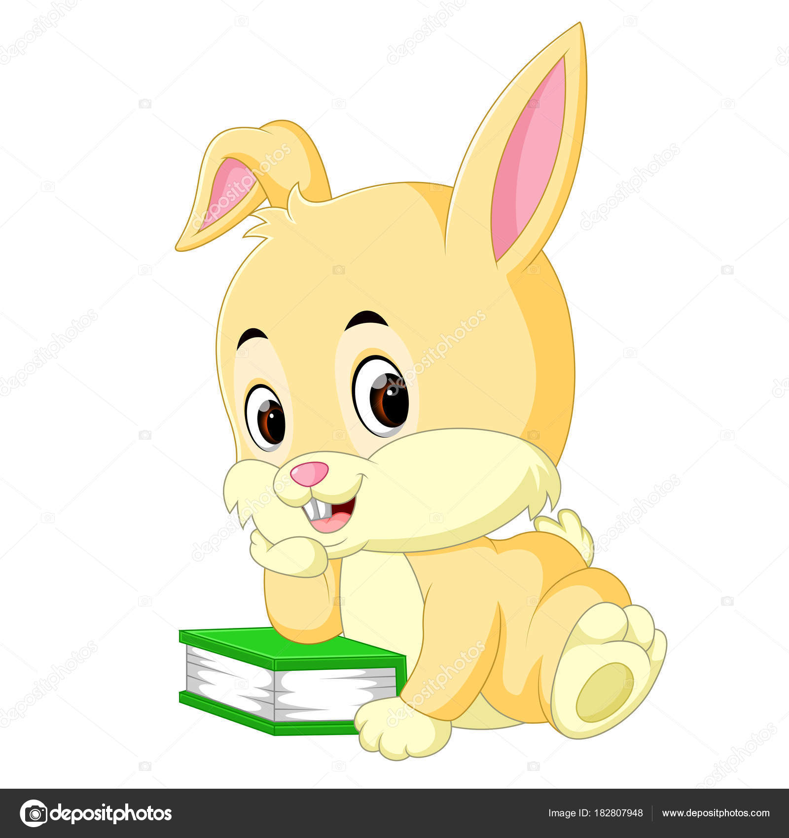 Rabbit Cartoon Holding Book Stock Vector Image by ©hermandesign2015 ...