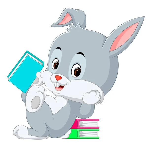 Rabbit Cartoon Holding Book Stock Vector Image by ©hermandesign2015 ...