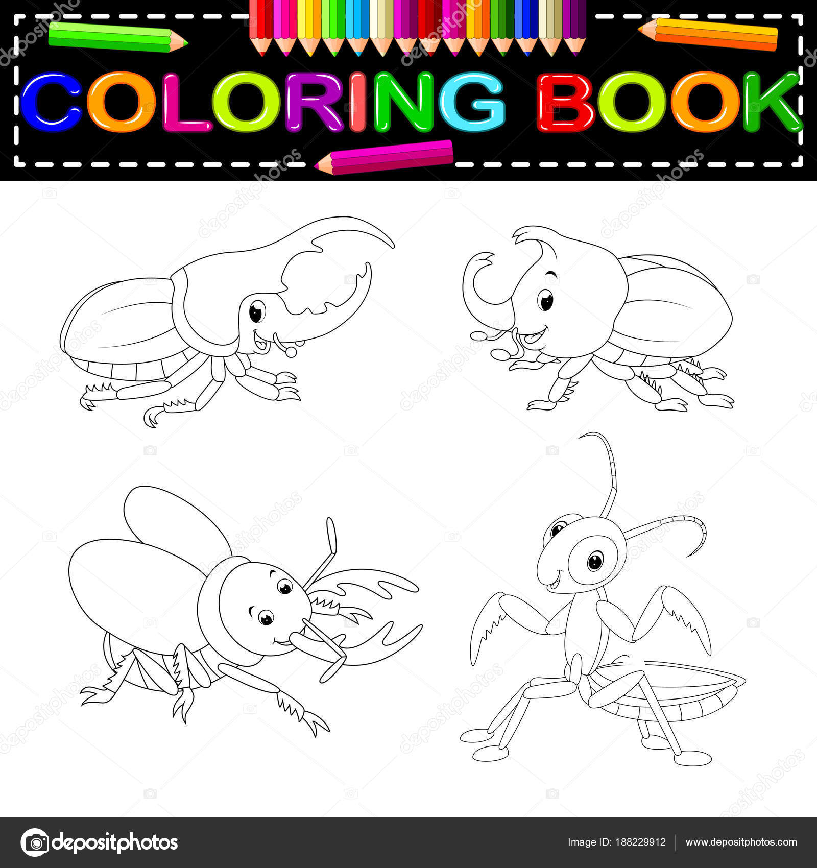 Cute Insect Coloring Pages