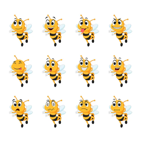 Bee Different Facial Expressions Stock Vector Image by ...