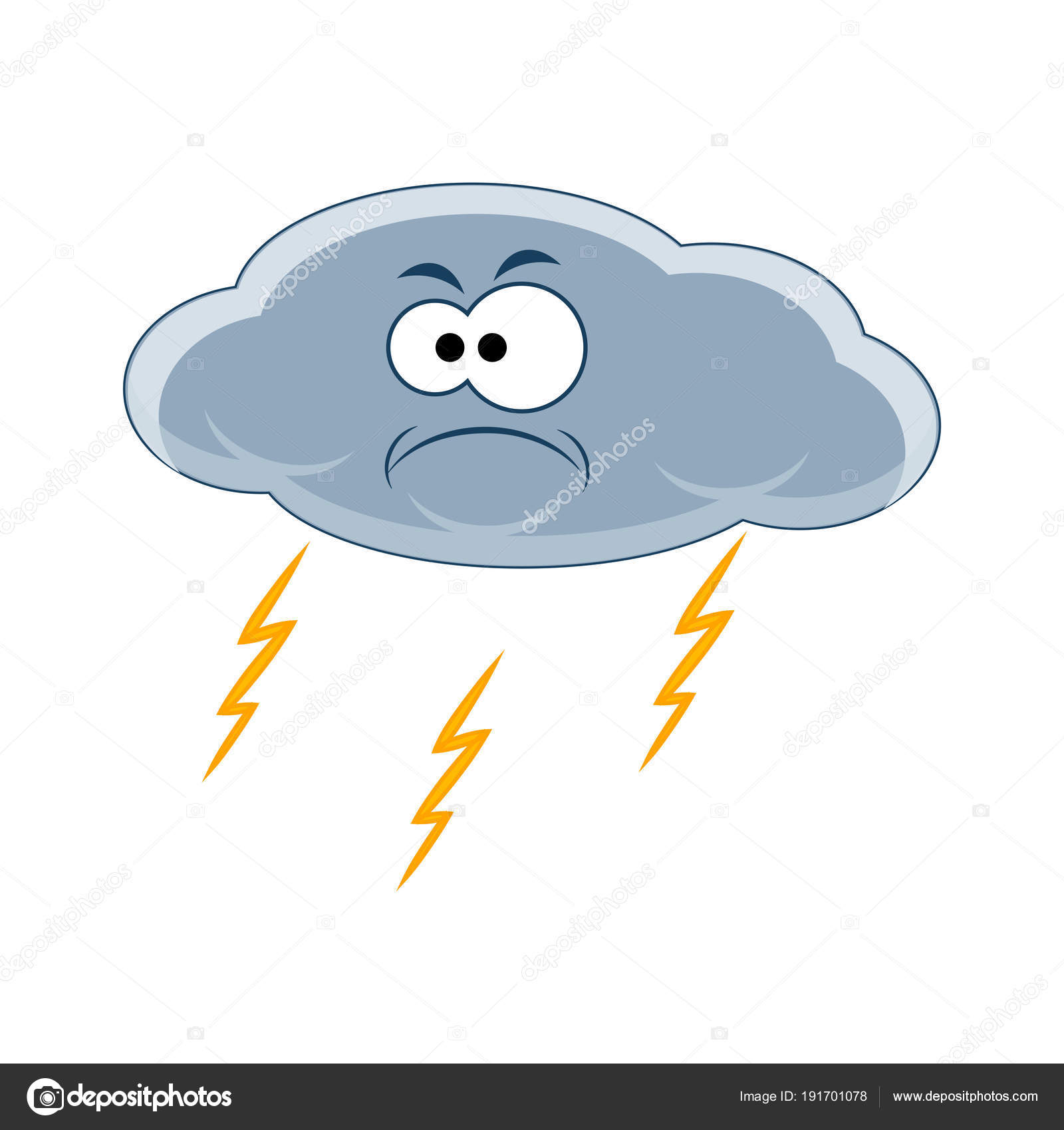 Cloud Lightning Bolt Cartoon