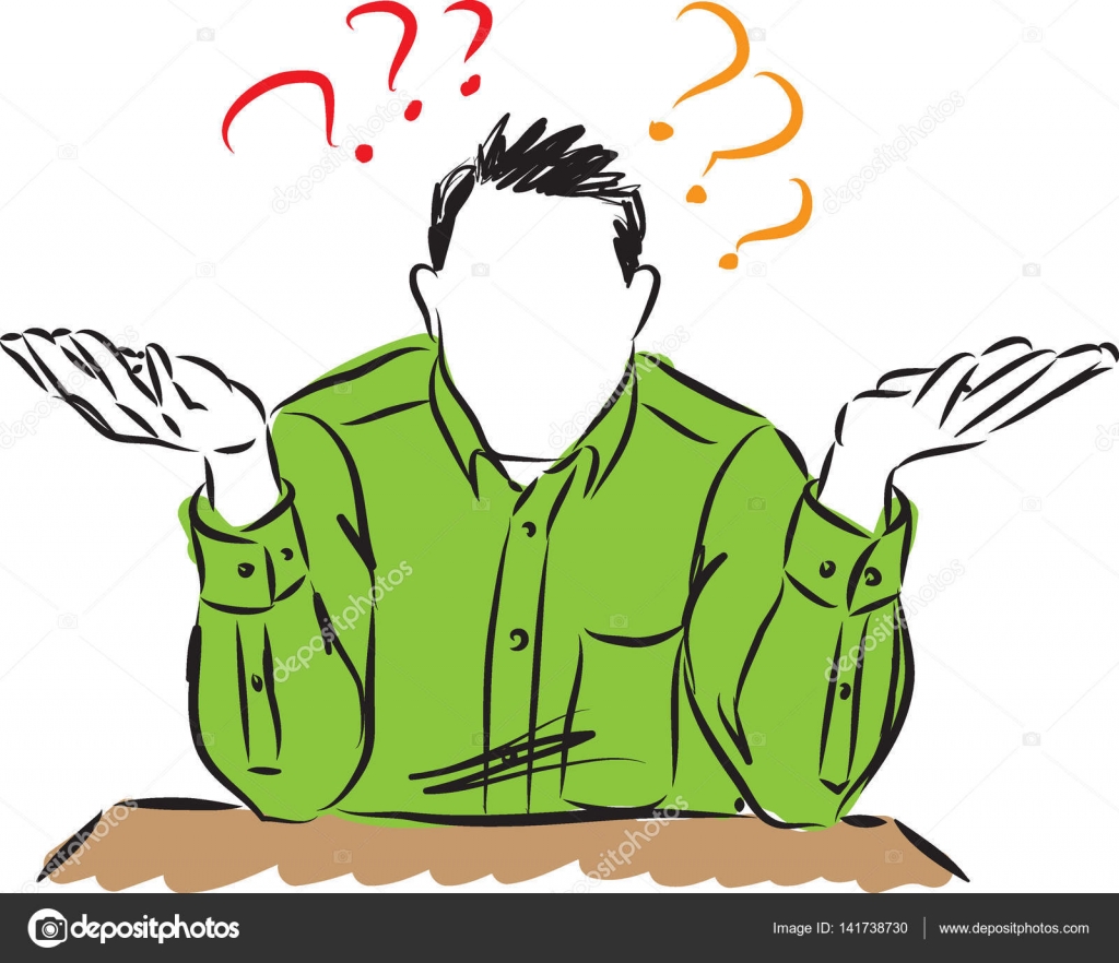 Man doing why gesture vector illustration Stock Vector Image by ...