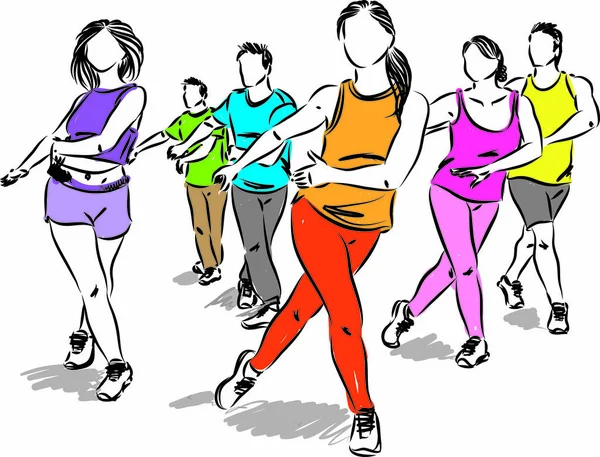 Zumba woman dancers Stock Vectors, Royalty Free Zumba woman dancers ...