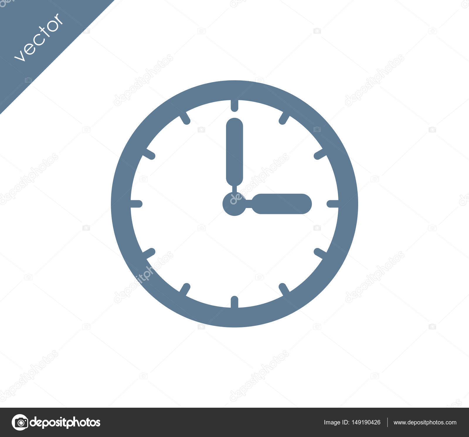 Simple Time icon — Stock Vector © signsandsymbols@email.com #149190426