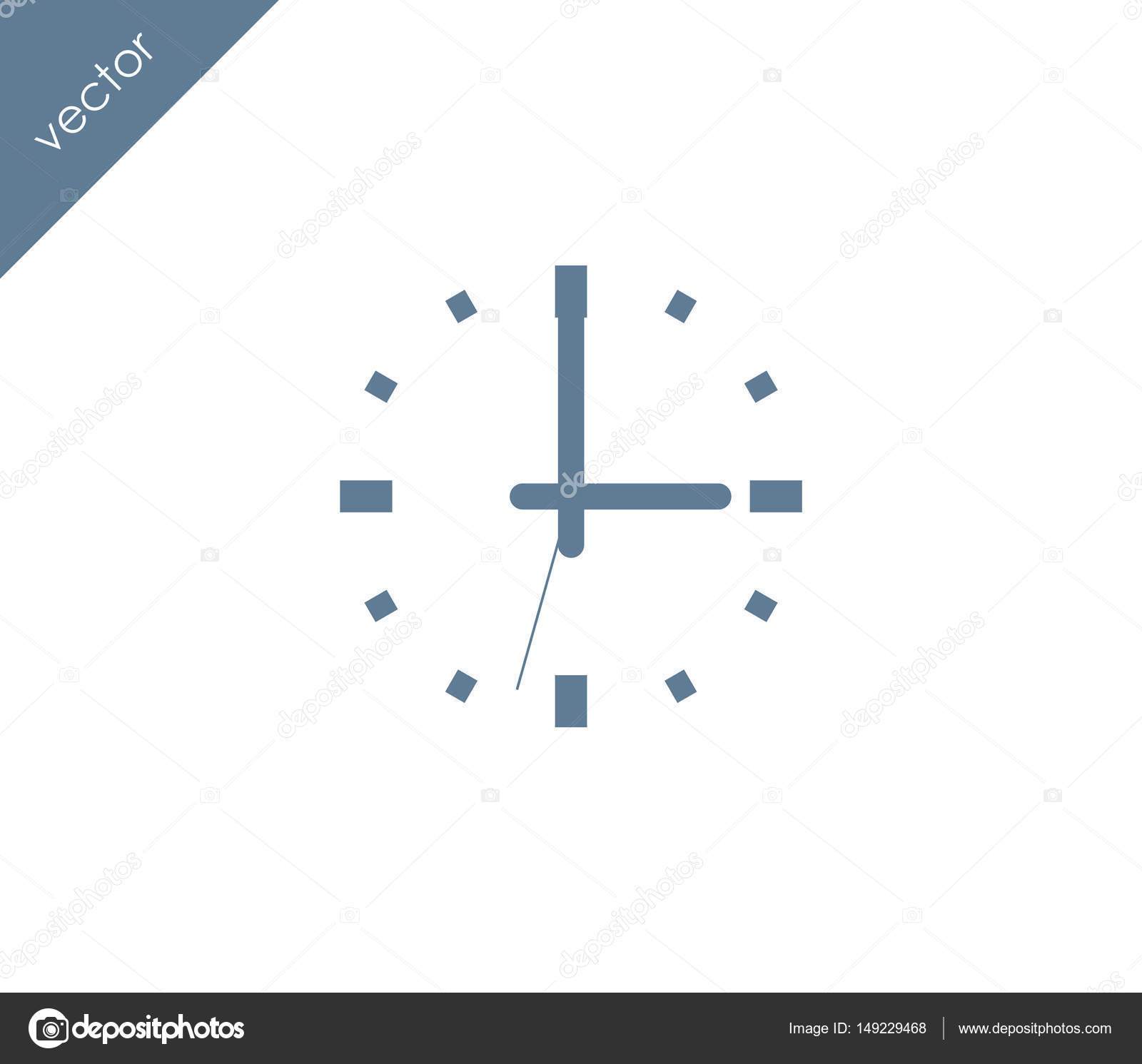 Simple Time icon ⬇ Vector Image by © signsandsymbols@email.com | Vector ...
