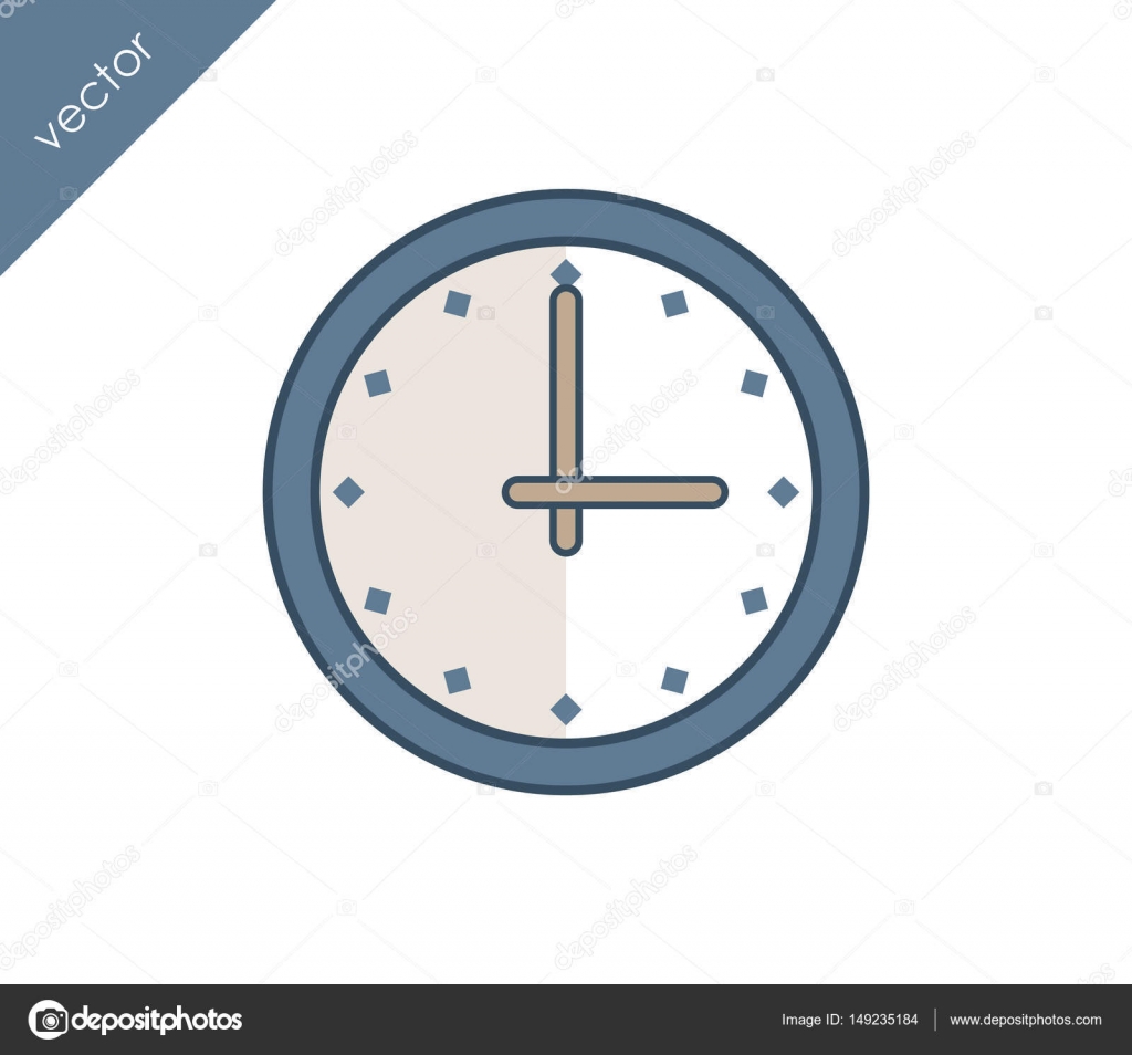 Clock, Time icon — Stock Vector © signsandsymbols@email.com #149235184