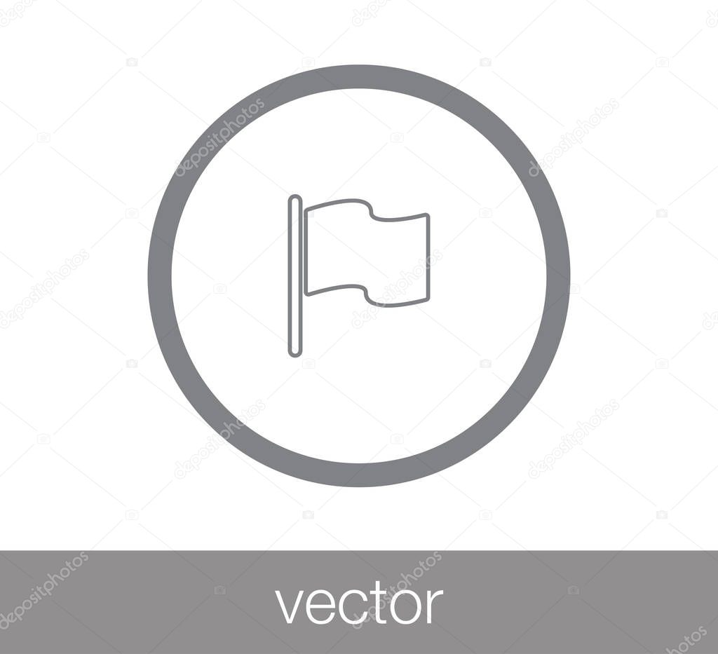 Icono de bandera. Inicio icono concepto. 2023