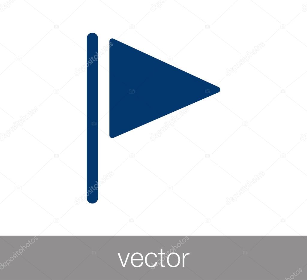 Icono de bandera. Inicio icono concepto. 2024