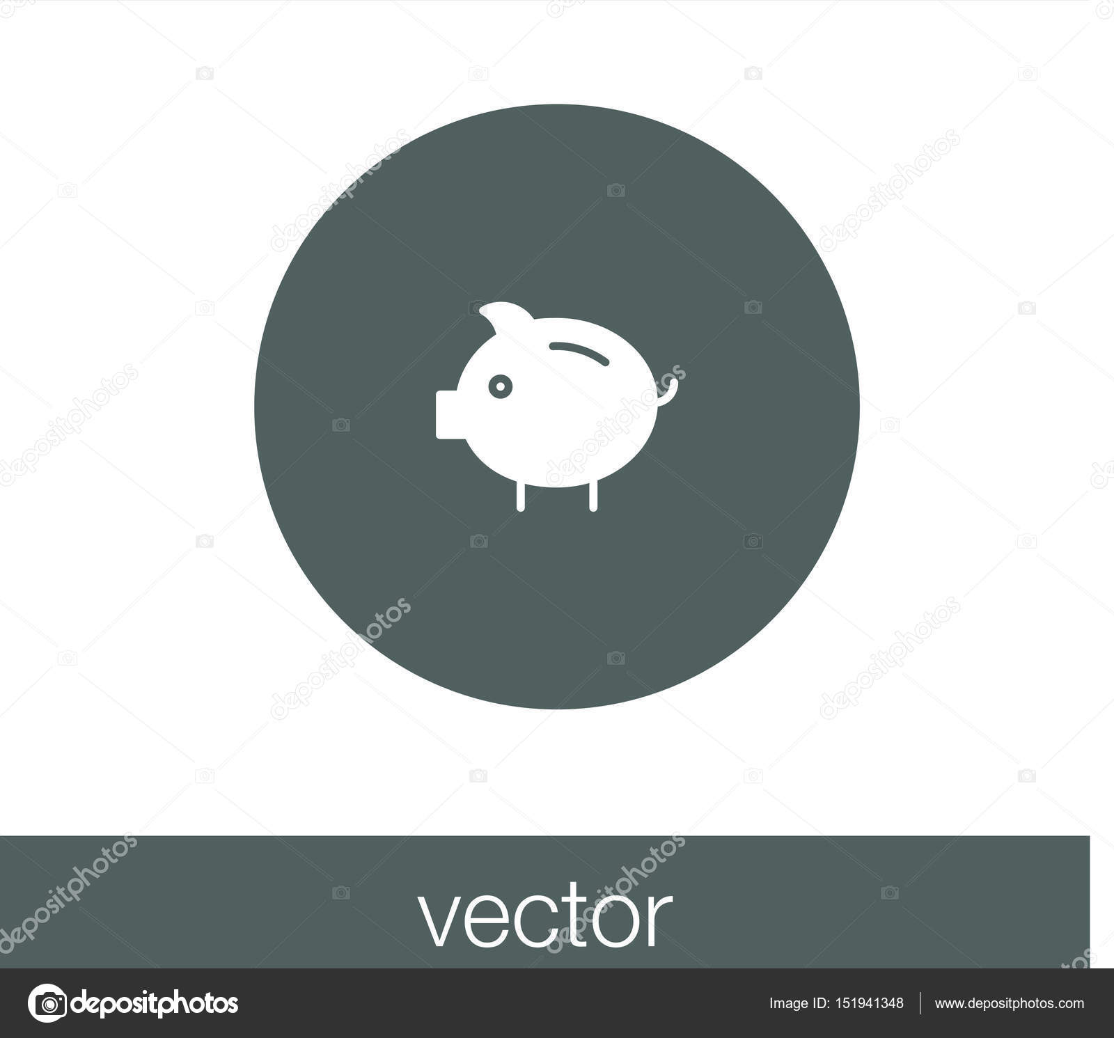 Pig bank icon Stock Vector Image by ©signsandsymbols@email.com #151941348