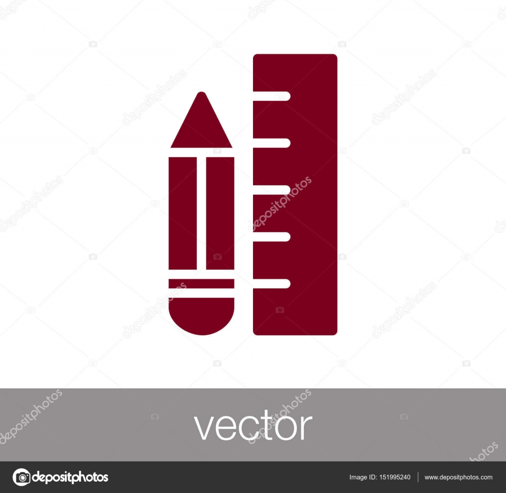 Ruler flat icon Stock Vector Image by ©signsandsymbols@email.com #151995240