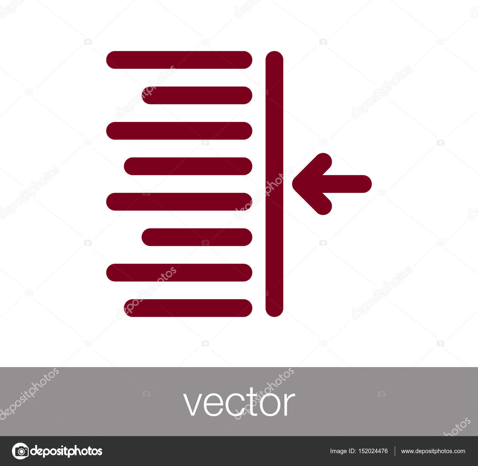 Decrease Indent icon — Stock Vector © signsandsymbols@email.com #152024476