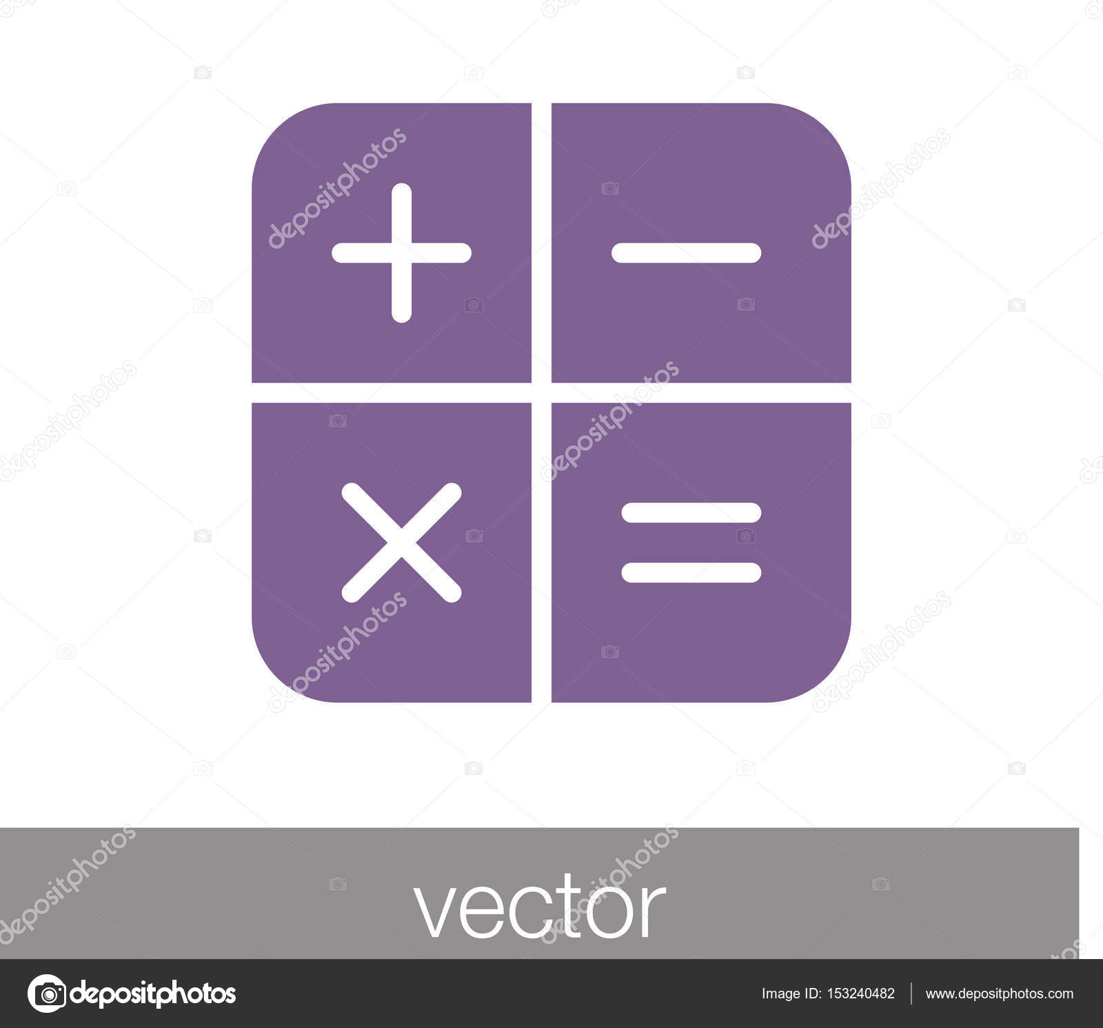 Calculator icon. Math sign. Stock Vector Image by ©signsandsymbols ...
