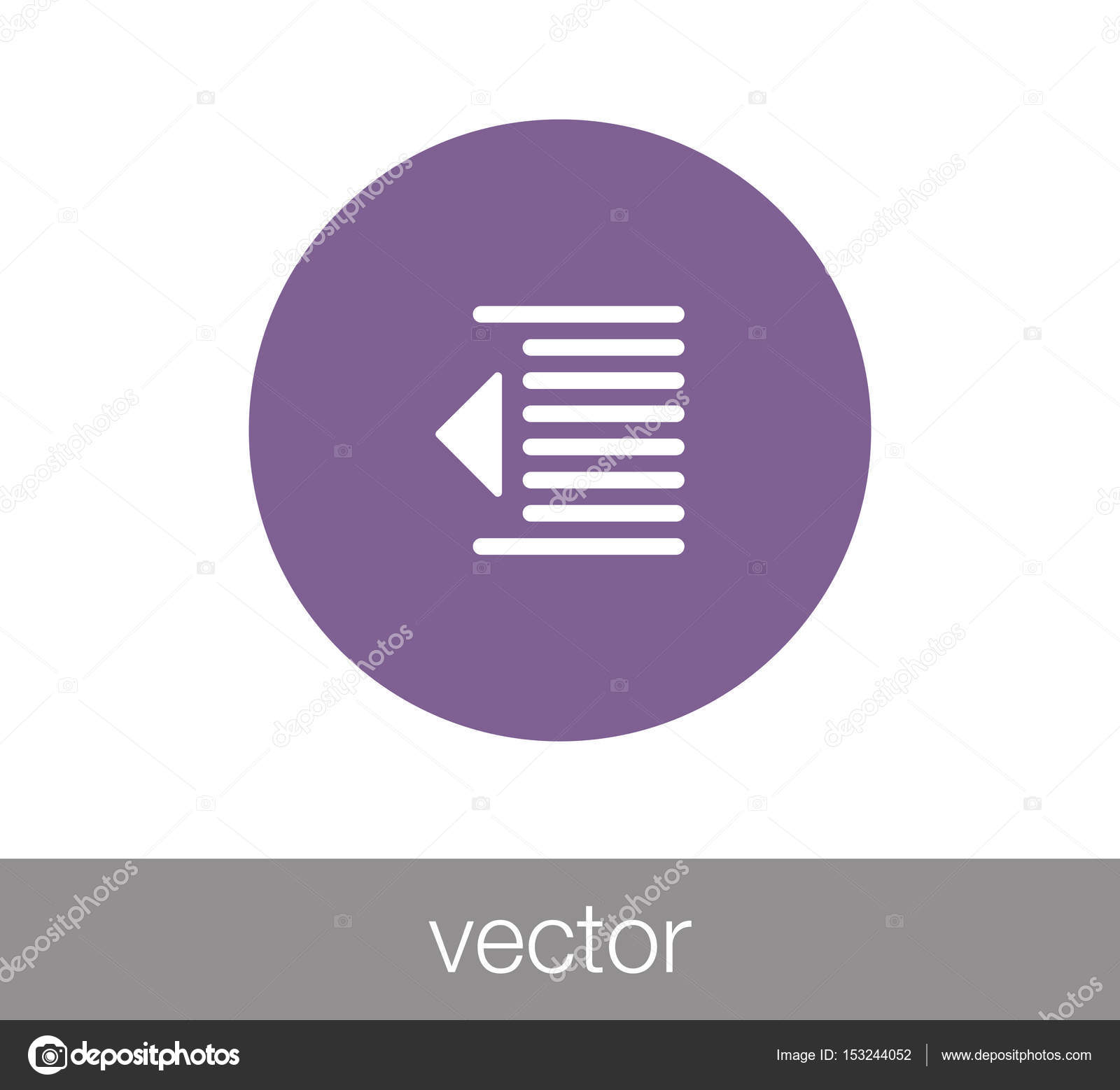 Kurangi Ikon Indentasi . Vektor Stok oleh ©signsandsymbols@email.com 153244052