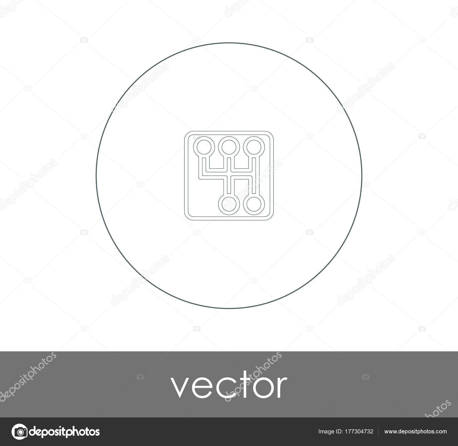 Download - Gearbox icon for web design and applications — Illustration