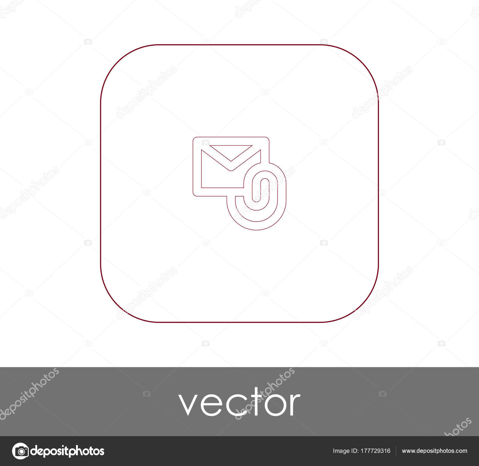 Email attachment icon — Stock Vector © signsandsymbols@email.com #177729316