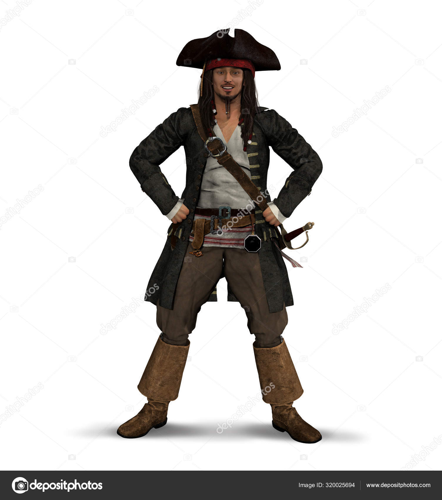 Proud Swashbuckling Pirate — Stock Photo © ratpack2 #320025694