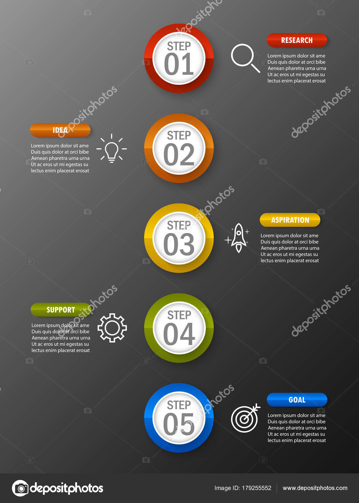 Infografía Moderna Para Presentaciones Negocios Banner Informativo ...