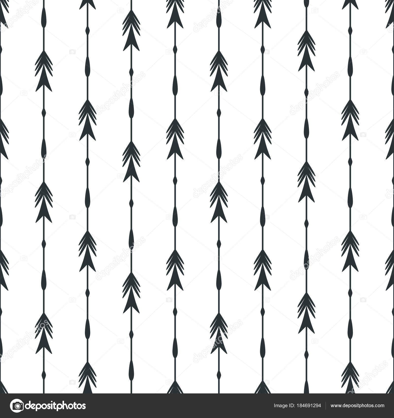 Black Arrows Seamless Pattern Background Stock Vector by ...