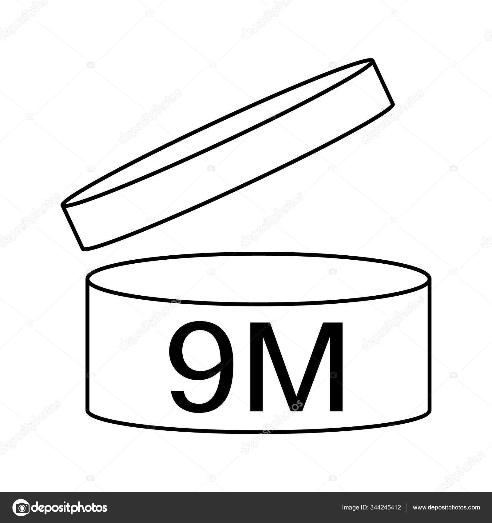 Period after opening PAO symbol. Cosmetics symbol isolated on white ...