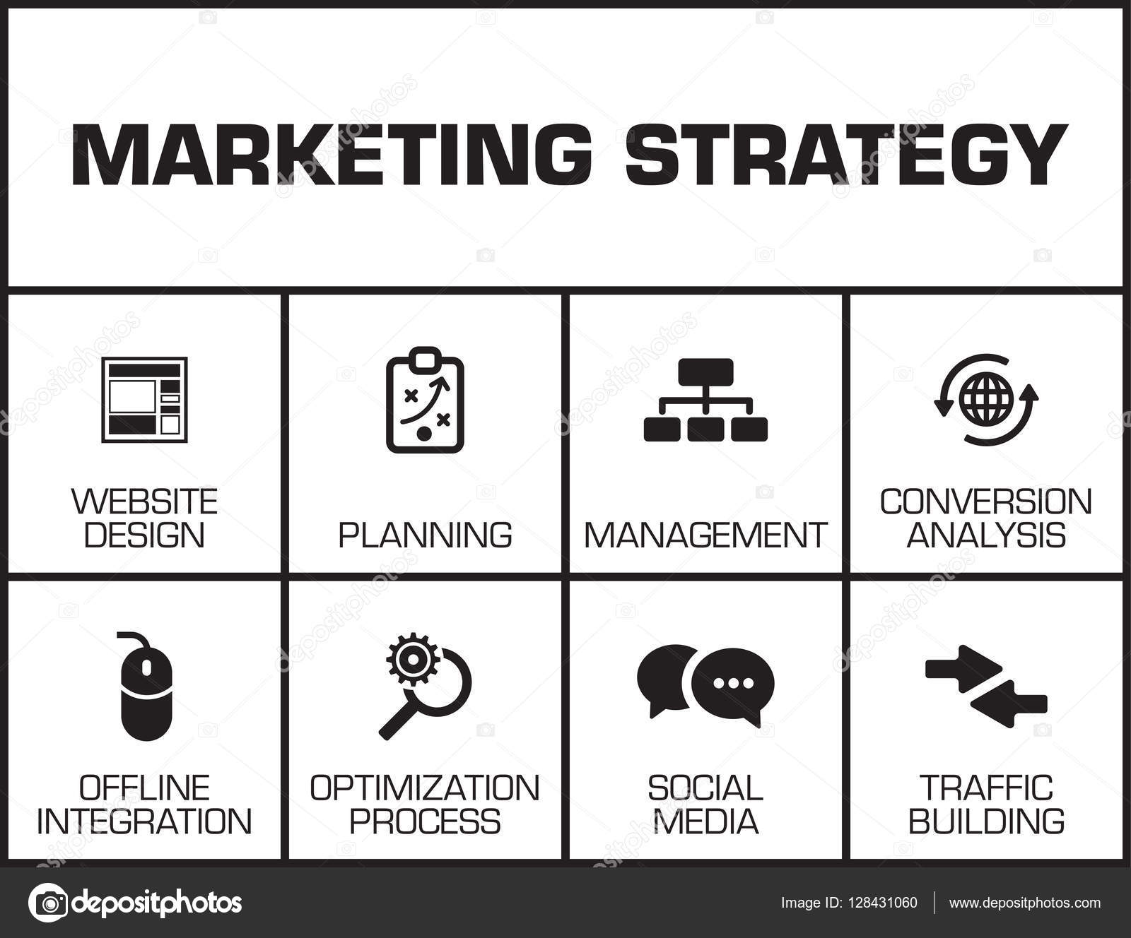Marketing Strategy. Chart Stock Vector by ©garagestock 128431060