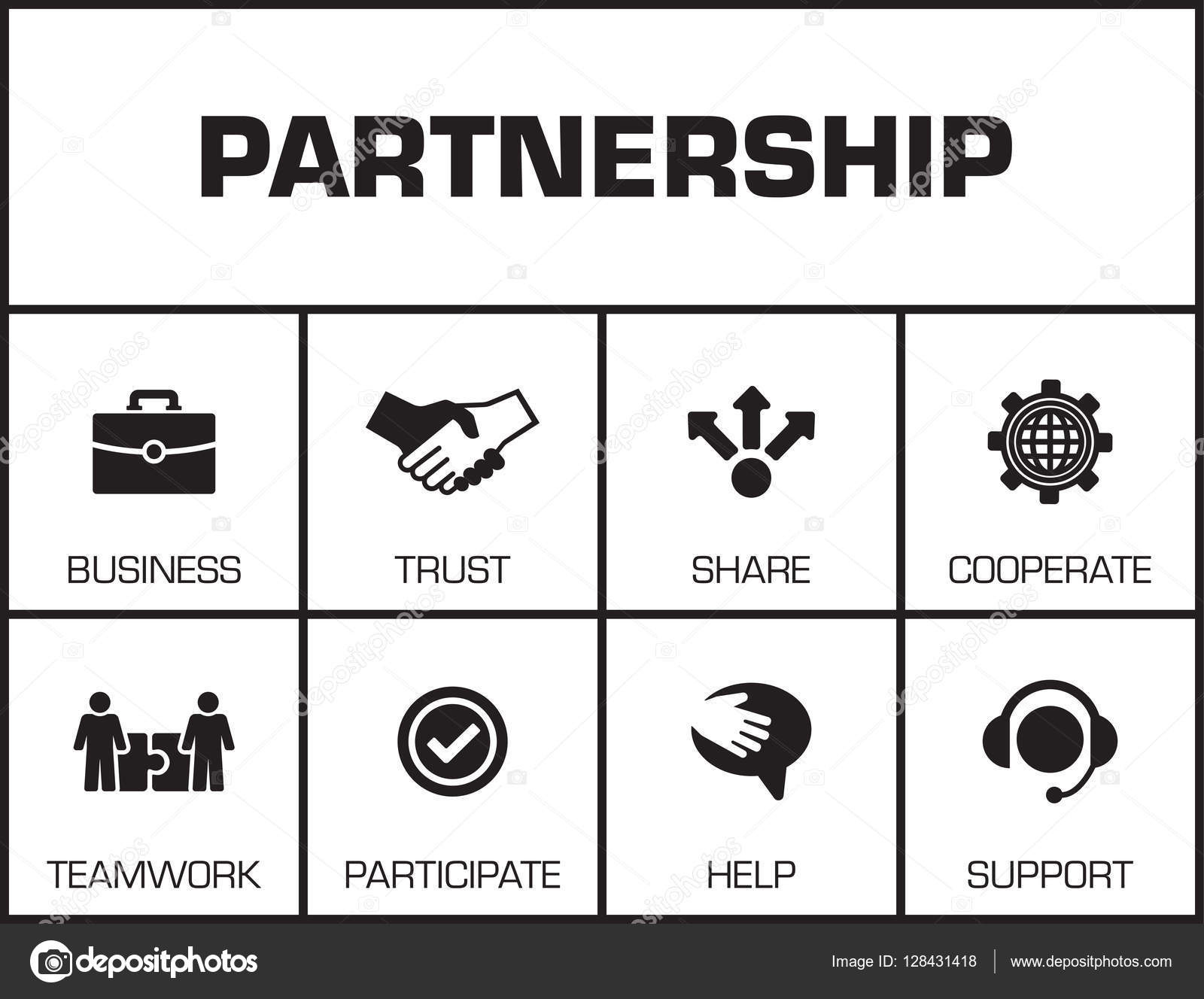 Partnership. Chart with keywords Stock Vector Image by ©garagestock ...
