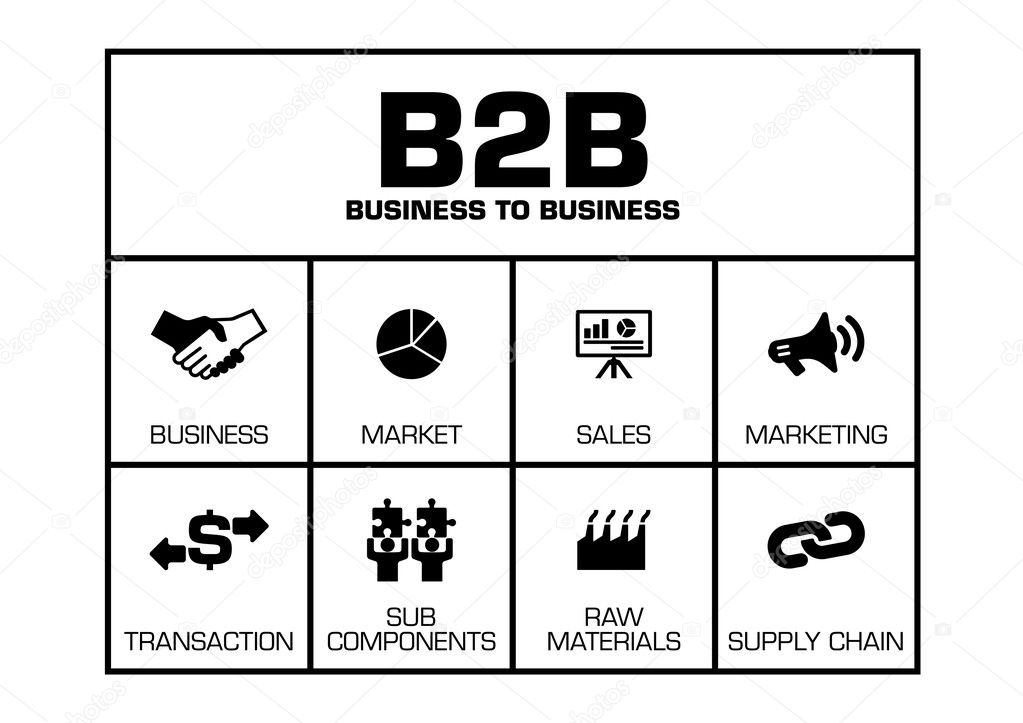 Business to Business. Chart — Stock Vector © garagestock #128434234