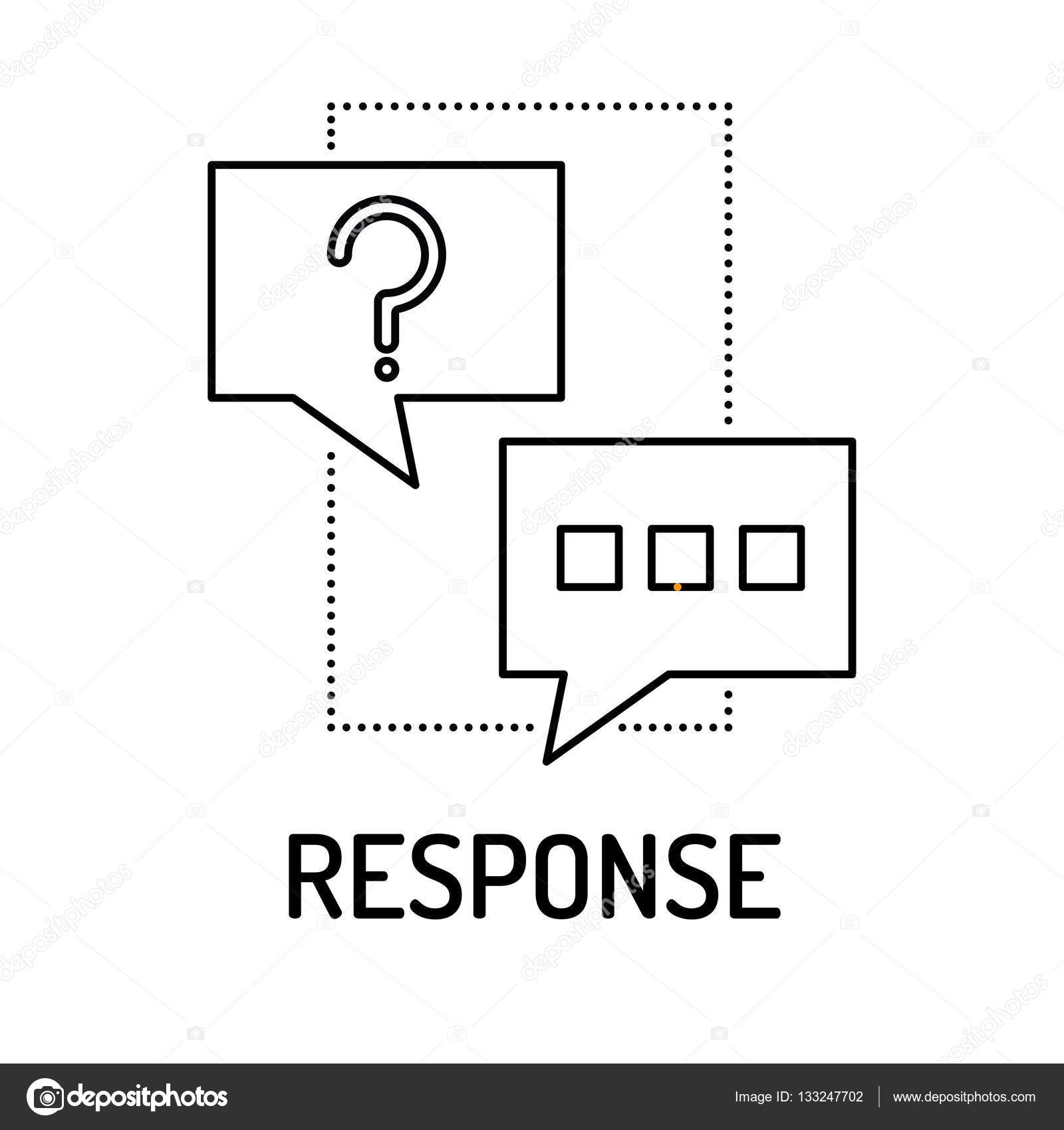 RESPONSE Line icon — Stock Vector © garagestock #133247702