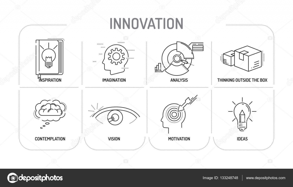 INNOVATION Line icon Concept Stock Vector Image by ©garagestock #133248748
