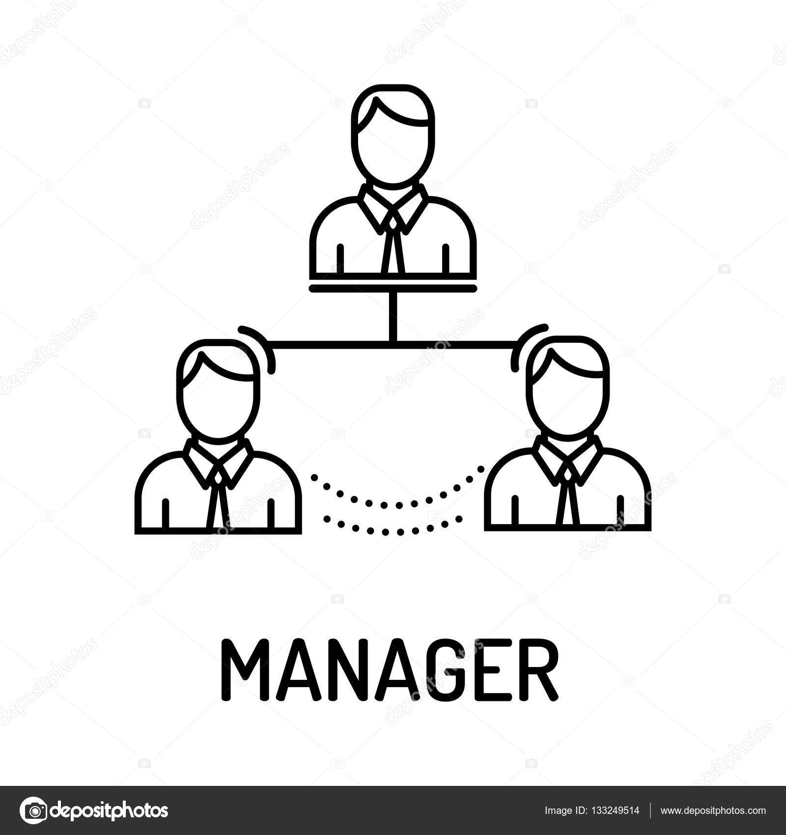 MANAGER Line Icon Stock Vector Image by ©garagestock #133249514