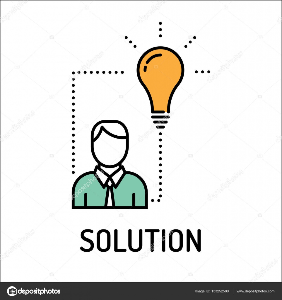 Solution Line Icon Stock Vector Image by ©garagestock #133252580 Solution Line Icon Stock Vector Image by ©garagestock #133252580