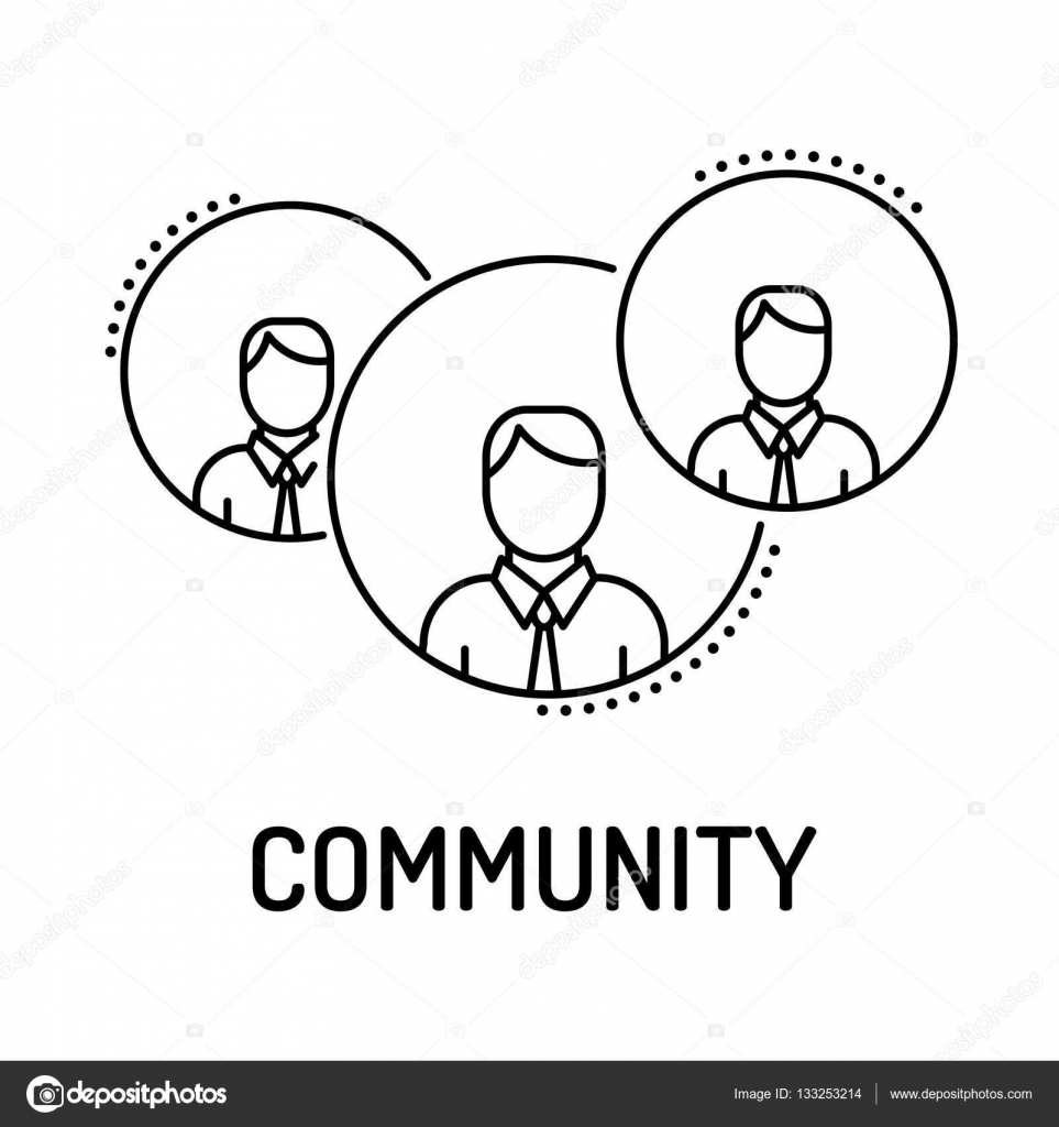 Community Line Icon Stock Vector Image by ©garagestock #133253214