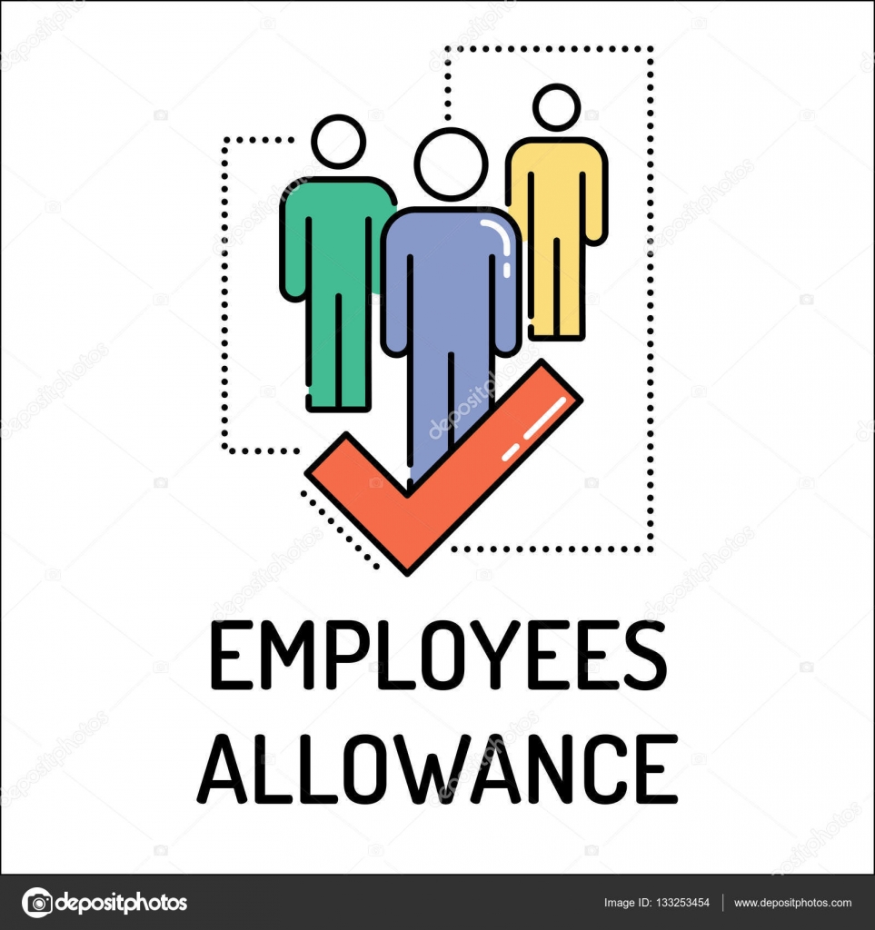EMPLOYEES ALLOWANCE Line icon Stock Vector Image by ©garagestock #133253454