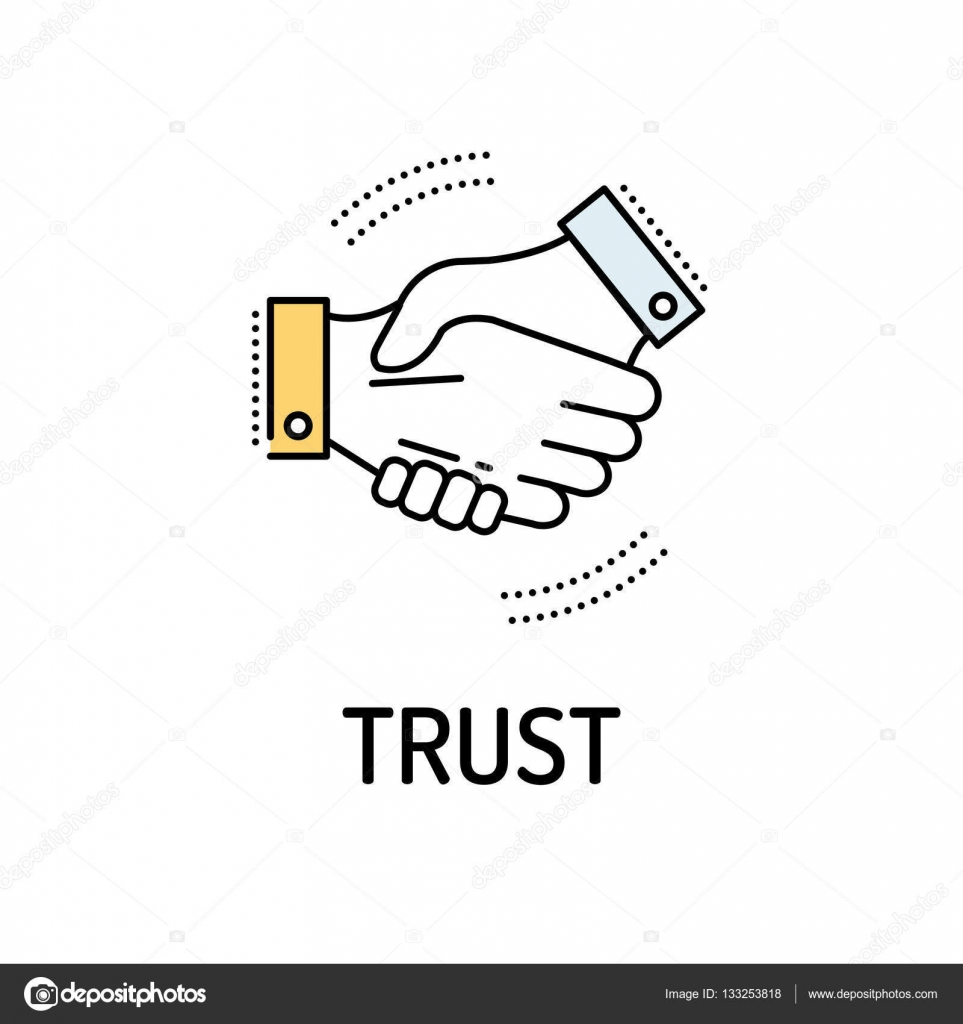 TRUST Line icon Stock Vector Image by ©garagestock #133253818