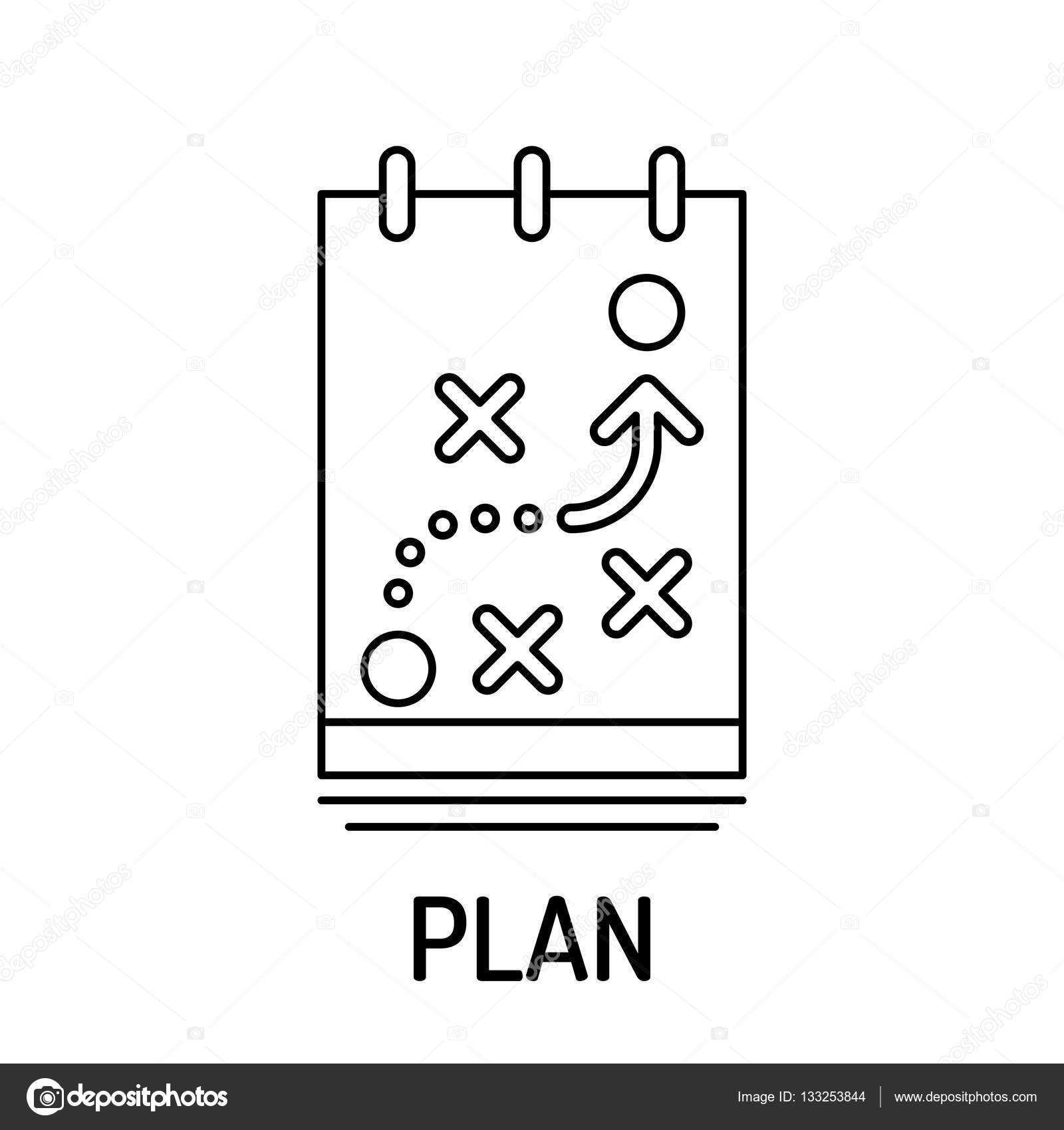 PLAN Line icon Stock Vector by ©garagestock 133253844