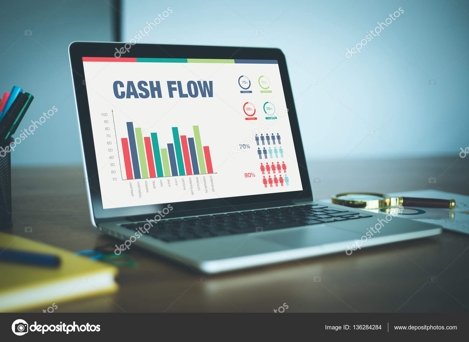 Screen with CASH FLOW Title — Stock Photo © garagestock #136284284
