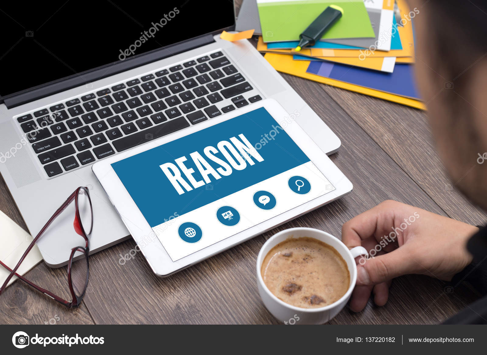 SHOWING REASON SCREEN Stock Photo by ©garagestock 137220182