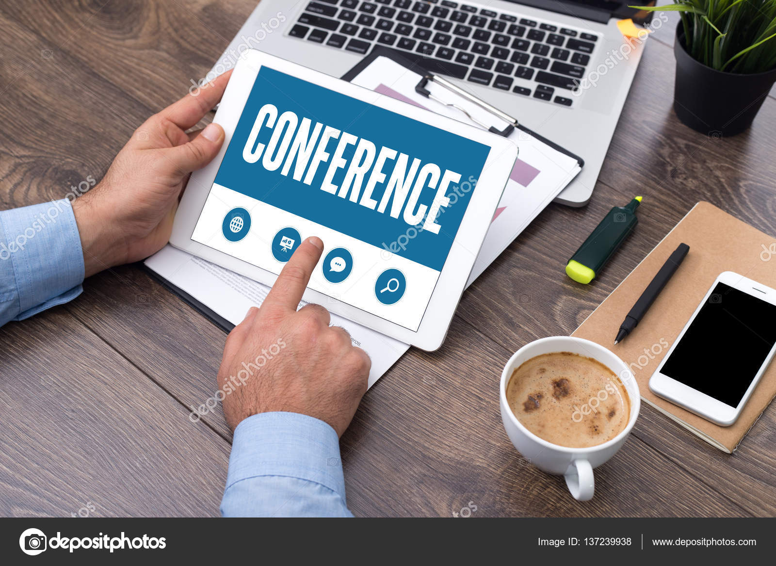 CONFERENCE TEXT ON SCREEN — Stock Photo © garagestock #137239938